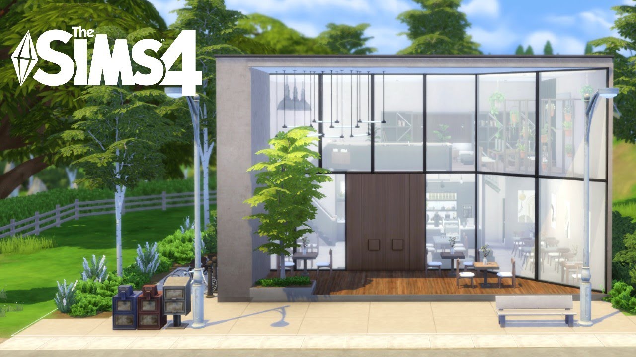 Modern Cafe | No CC | Sims 4 Speedbuild - YouTube