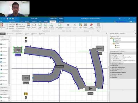 Modelling conveyors in Simio - YouTube
