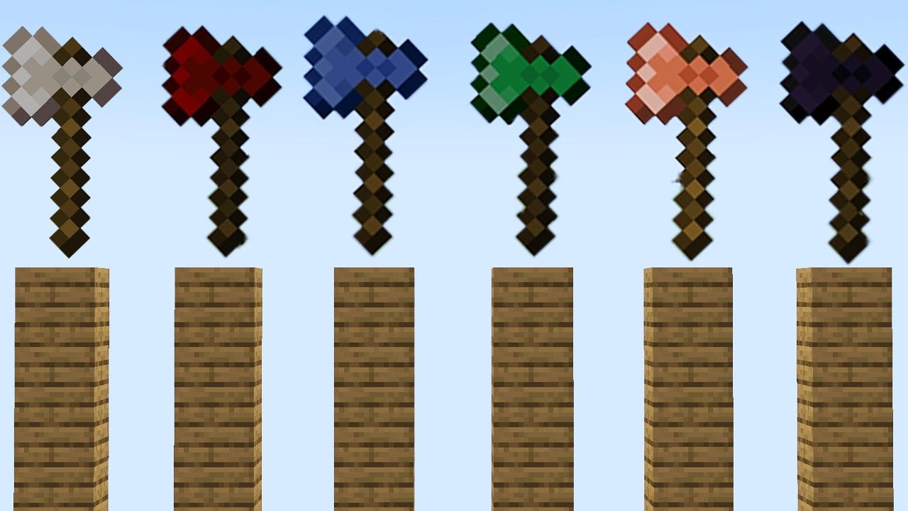 Which New Axe Is Faster? - Minecraft - YouTube