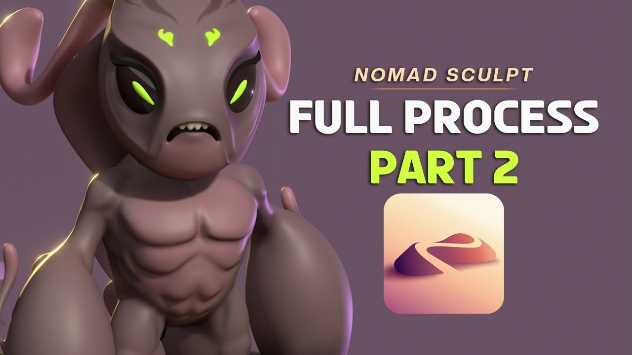 Aqua Alien Part 2 // Nomad Sculpt Full Process Video - YouTube