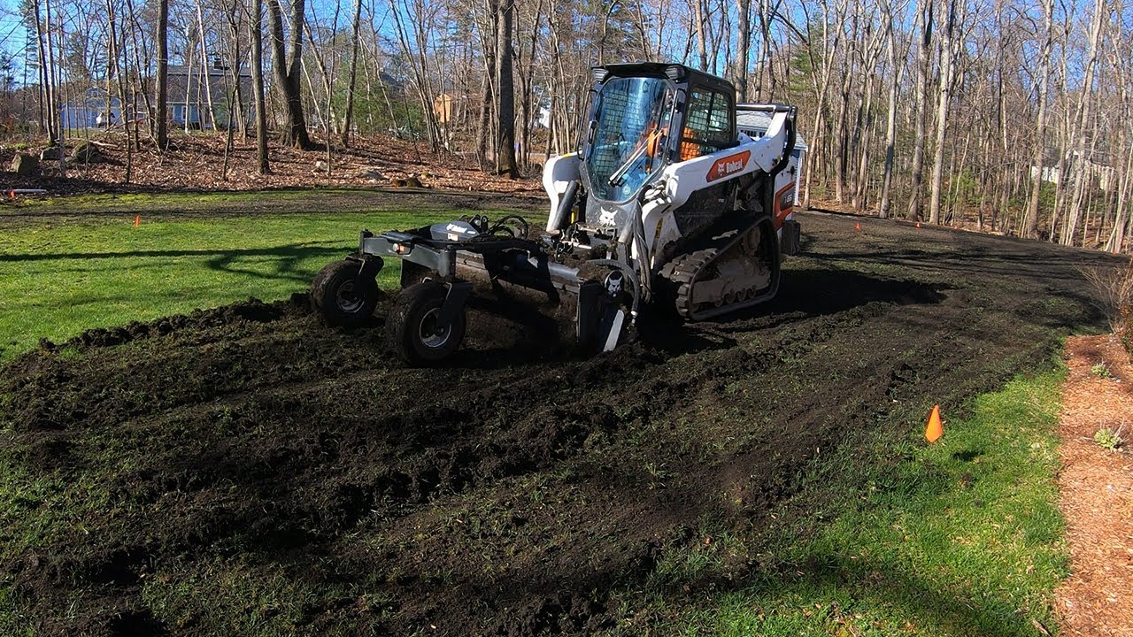 Lawn Install made easy with Harley Rake & Landscape Rake Combo! - YouTube
