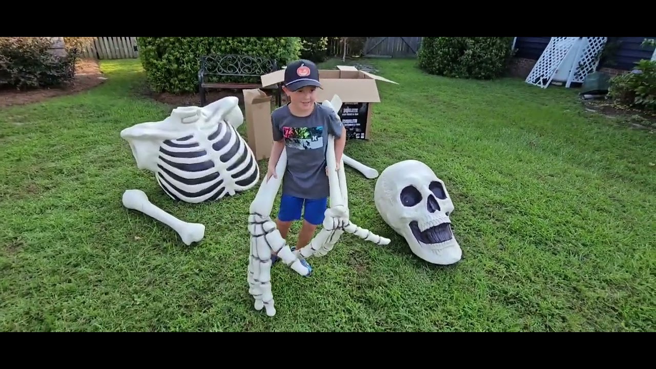 Giant Ground Breaking Skeleton From Costco Unboxing And Setup #costco # ...