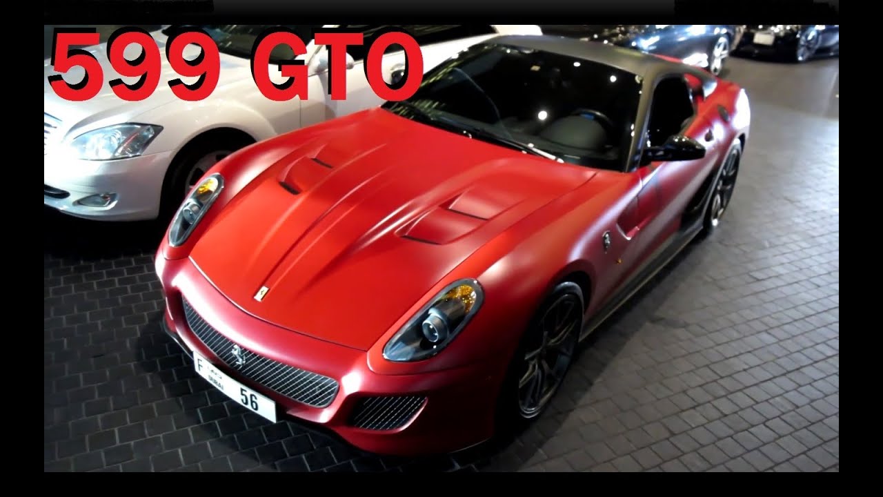matte red Ferrari 599 GTO - YouTube