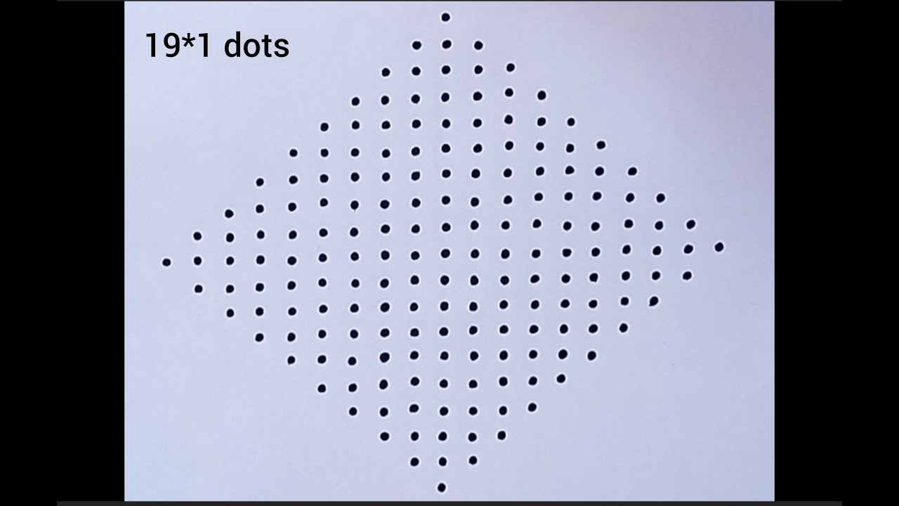 Special Rangoli design || 19*1 dots || Beautifull Festival Rangoli ...