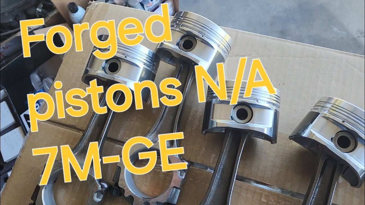 Installed forged pistons in a non-turbo Supra. - YouTube
