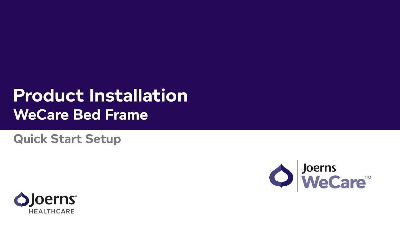 PRODUCT INSTALLATION | WeCare Bed Frame - YouTube