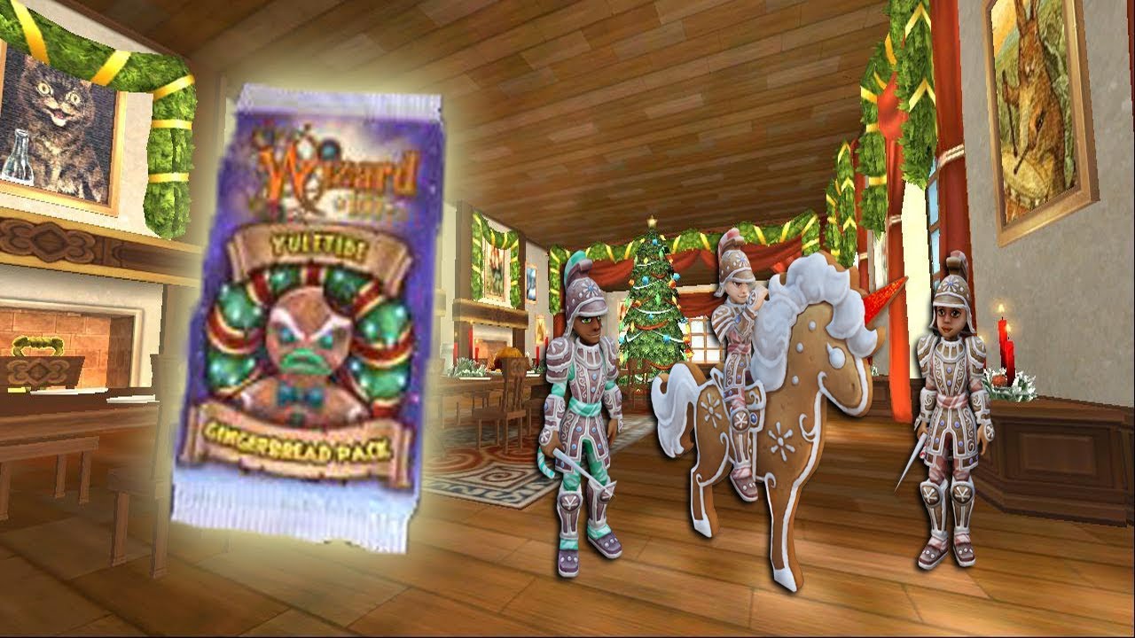 Wizard101 New Gingerbread Pack Opening - YouTube