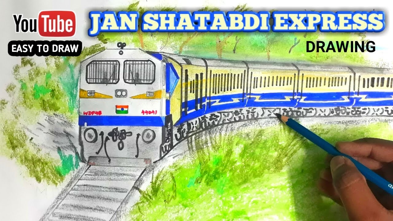 HOW TO DRAW JANSHATABDI EXPRESS || WDP4B || EASY TO DRAW - YouTube