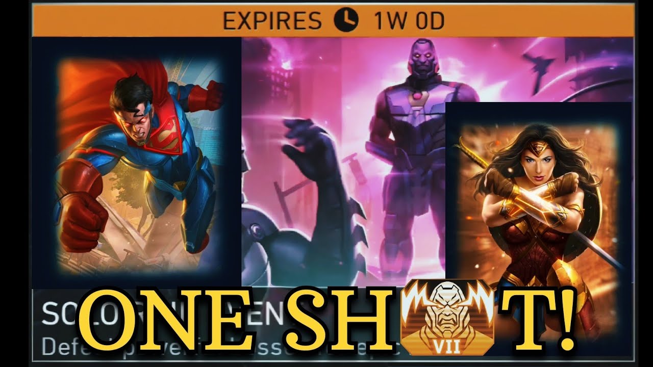 ONE SHOT!🔥 Boss Wonder Woman & Superman H7 Dawn of Apokolips Solo Raid ...