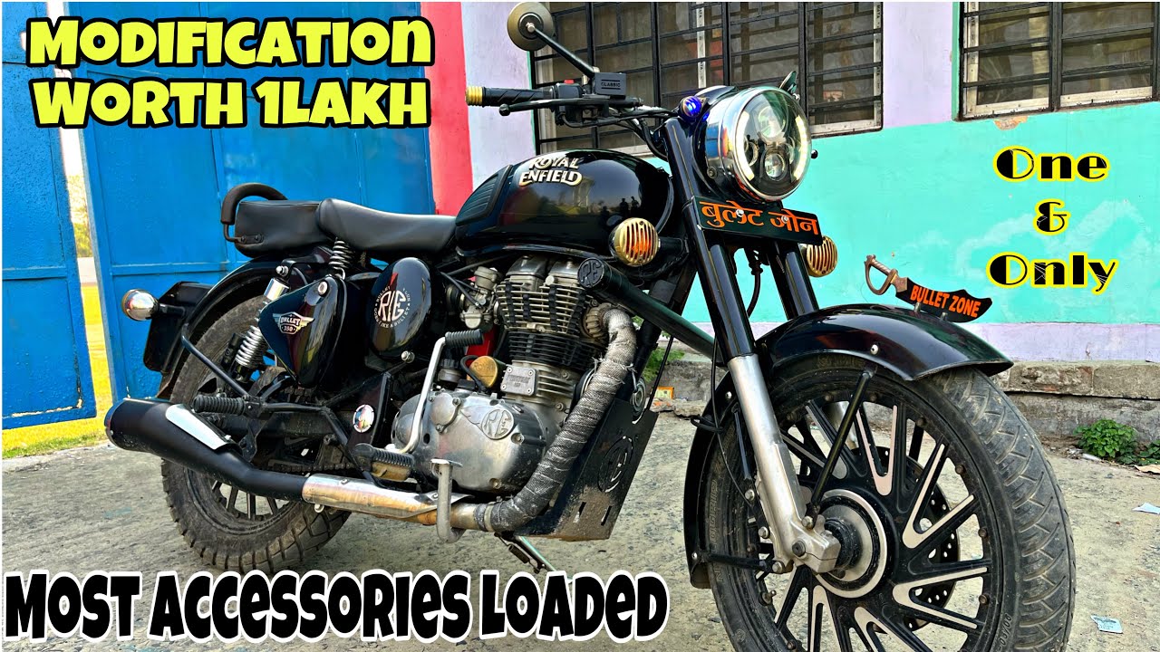 Royal Enfield classic 350 Modified | Most Loaded Bullet | Alloy ...