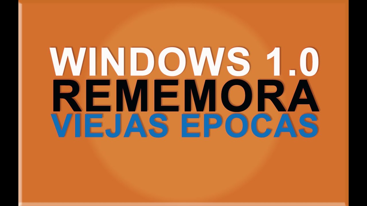 Windows 1.0: Rememora viejas epocas. - YouTube