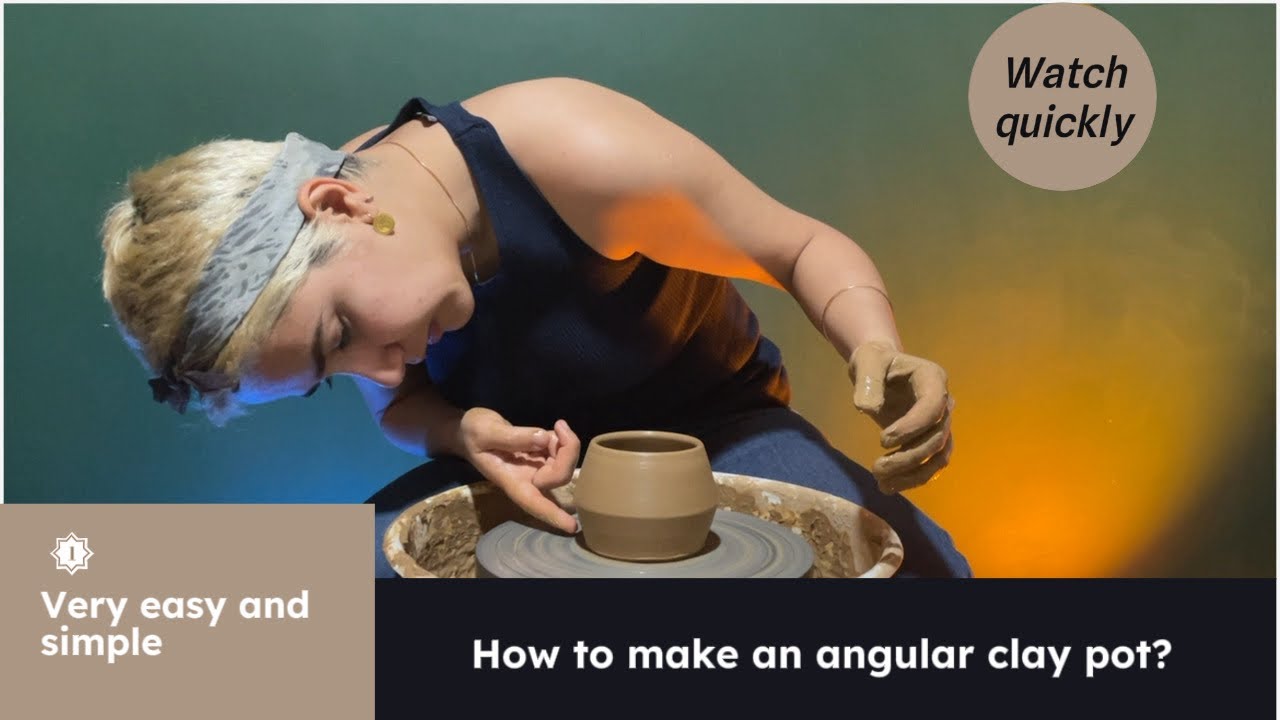 How to make an angular clay pot ? - YouTube