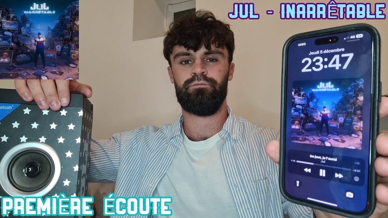 PREMIÈRE ÉCOUTE - JUL - INARRÊTABLE 💿👽🎧 - YouTube