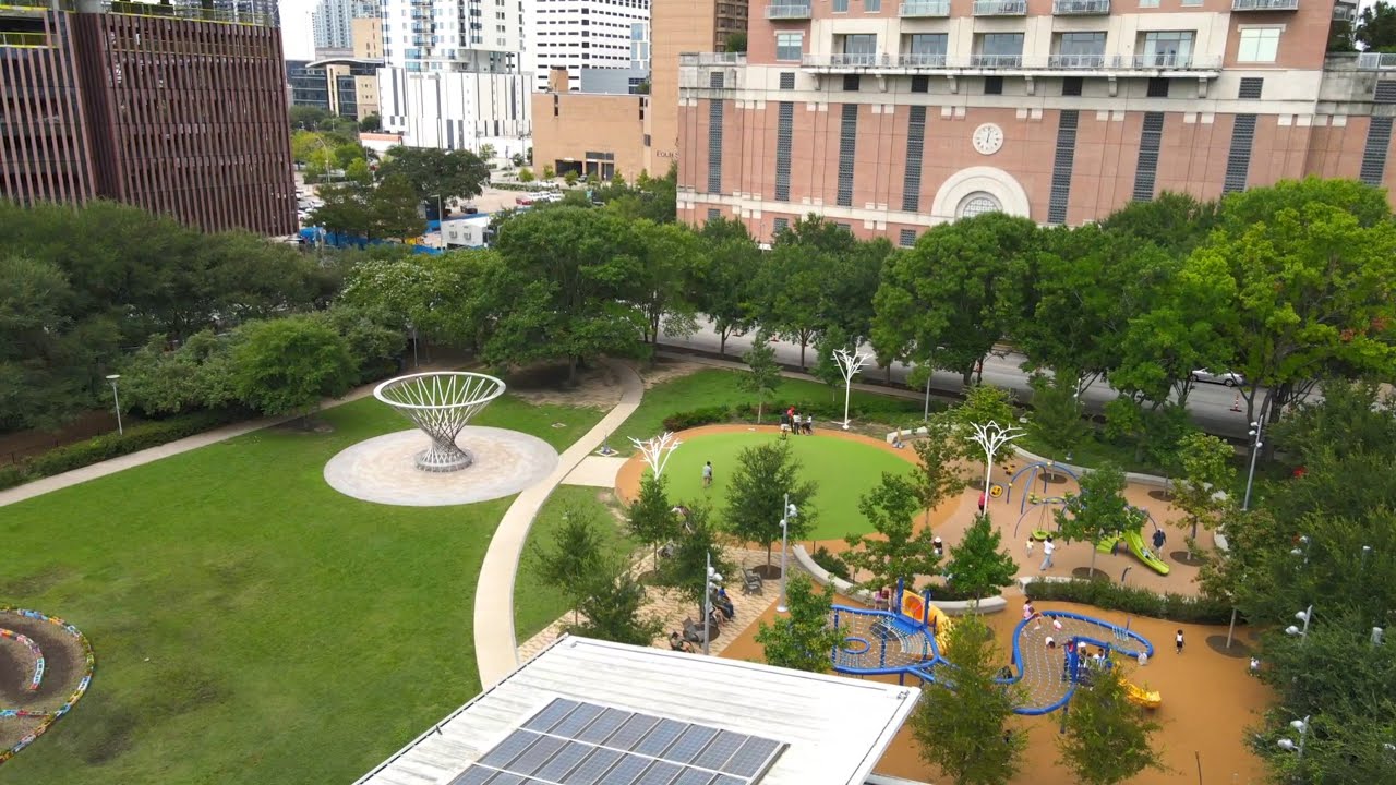 Discovery Green - Urban Park - Downtown Houston - YouTube