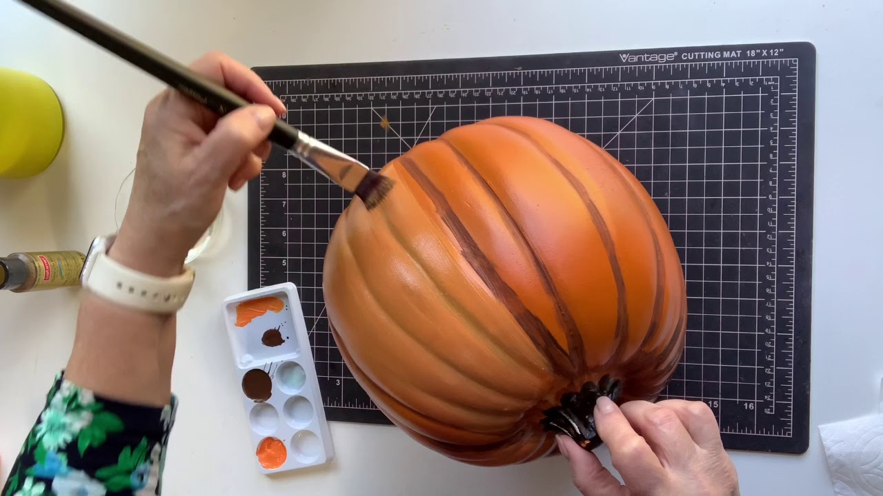 Handcrafted Holiday 2019 Store bought pumpkin transformation - YouTube