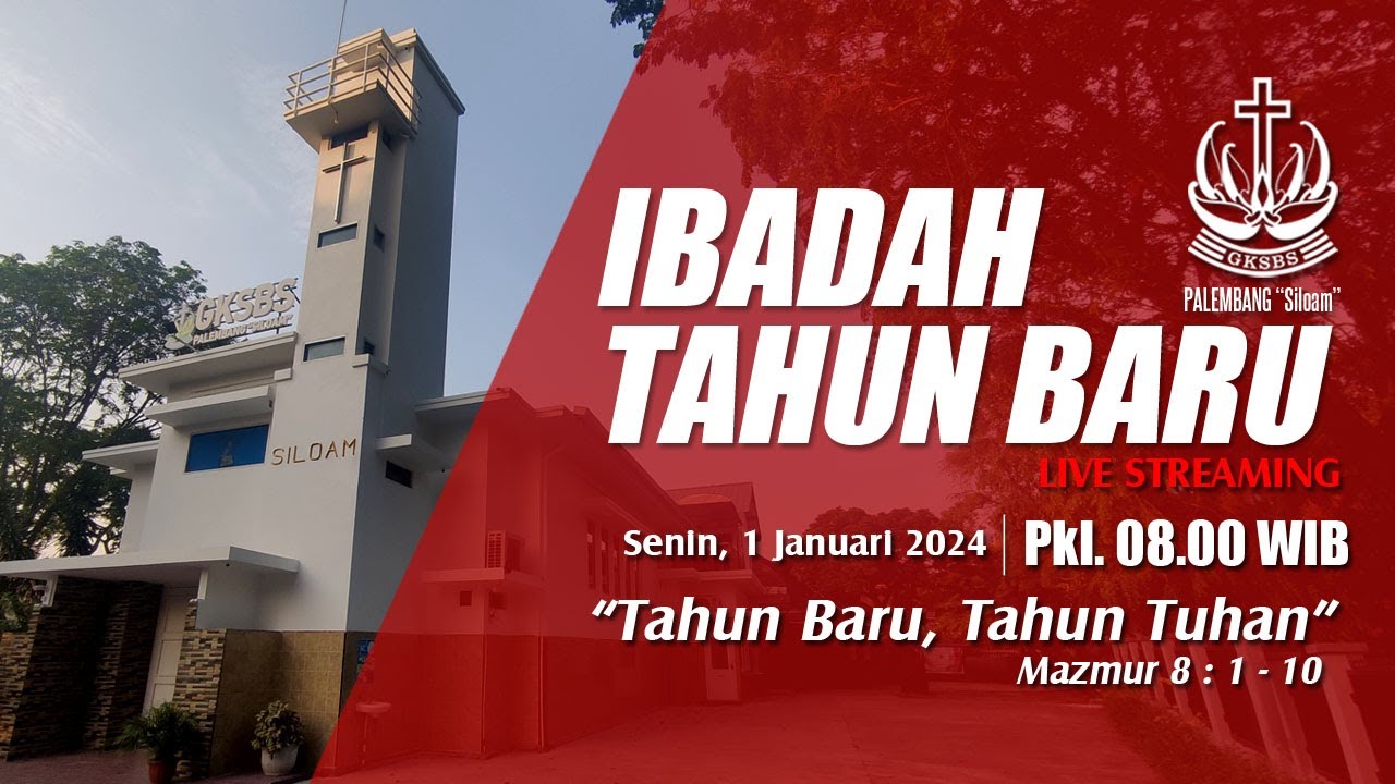 Live Streaming Ibadah Senin - 1 Januari 2024 - Pdt. Em. Rumanto - YouTube