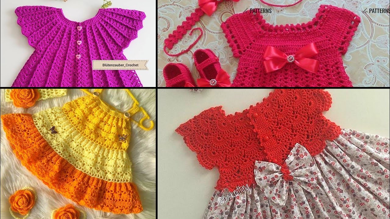Girlish babies new ideas of free crochet patterns frocks ideas 2024 - YouTube