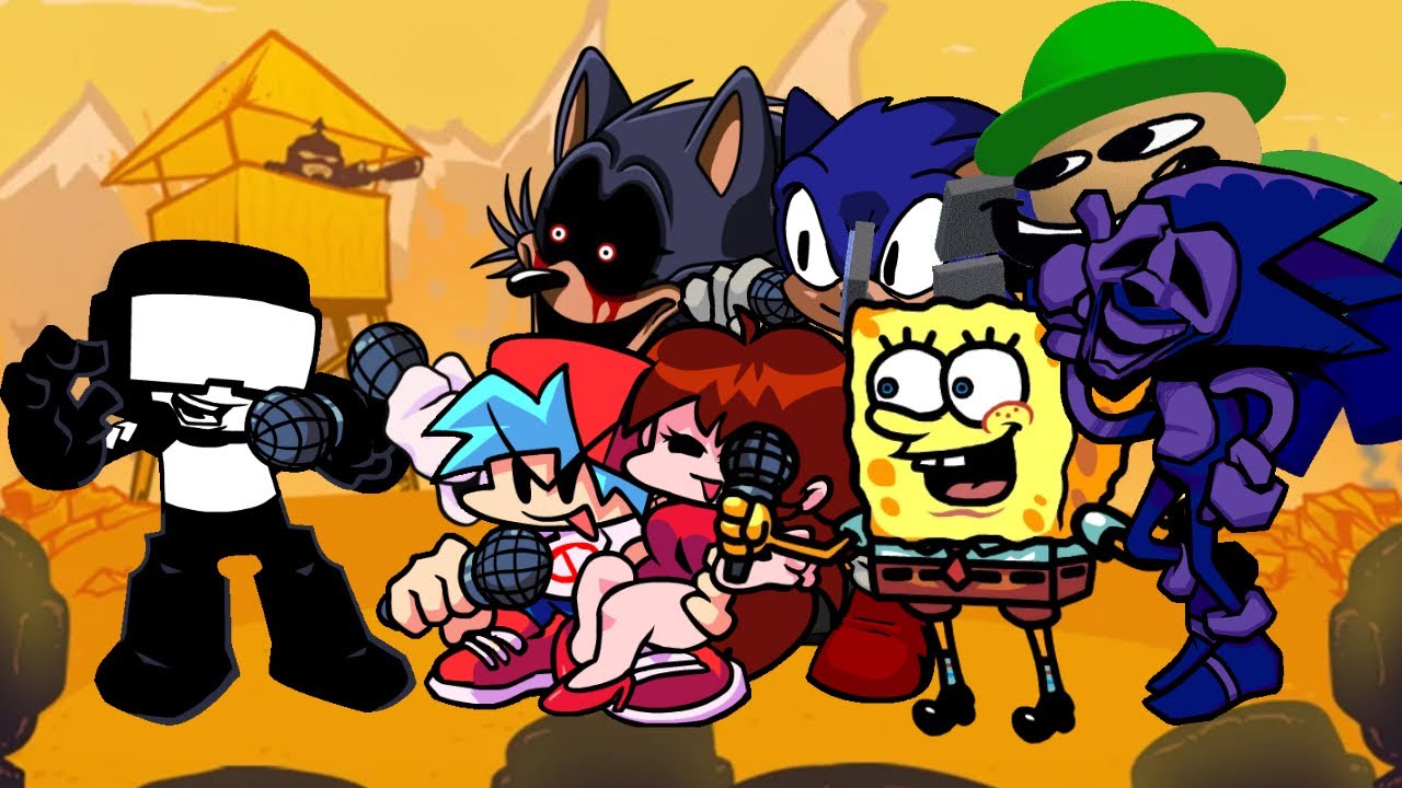 FNF STRESS BUT EVERYONE SINGS IT - YouTube