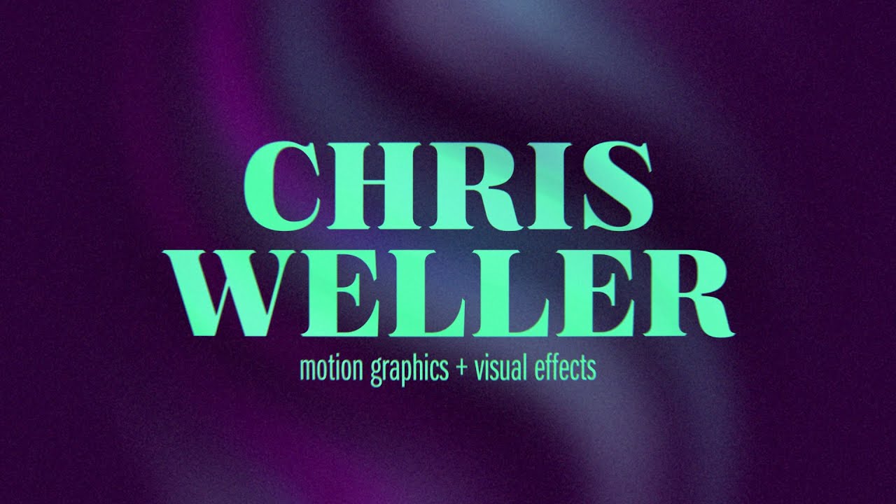 Chris Weller - Motion Graphics + Visual Effects Reel - YouTube