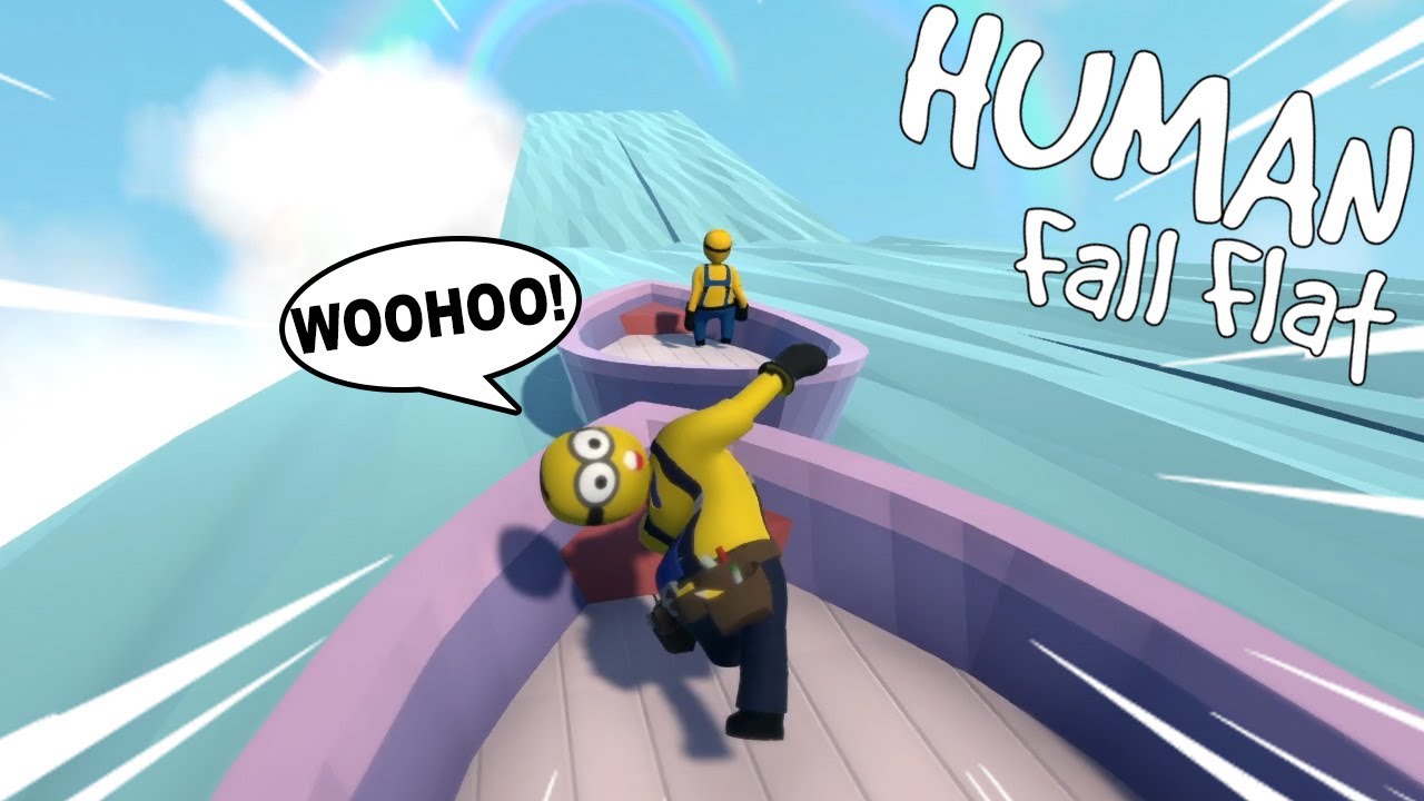 MINIONS HAVING FUN AT WATERPARK in HUMAN FALL FLAT - YouTube