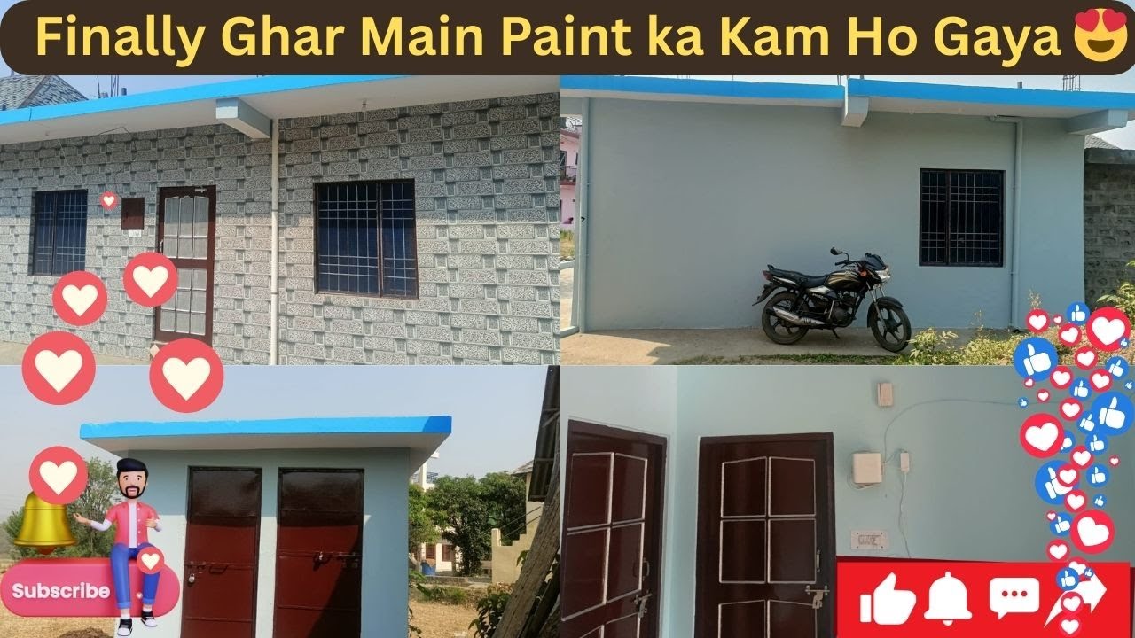 Finally Ghar Main Paint ka Kam Ho Gaya 😍 #paint #renovation #himachal ...