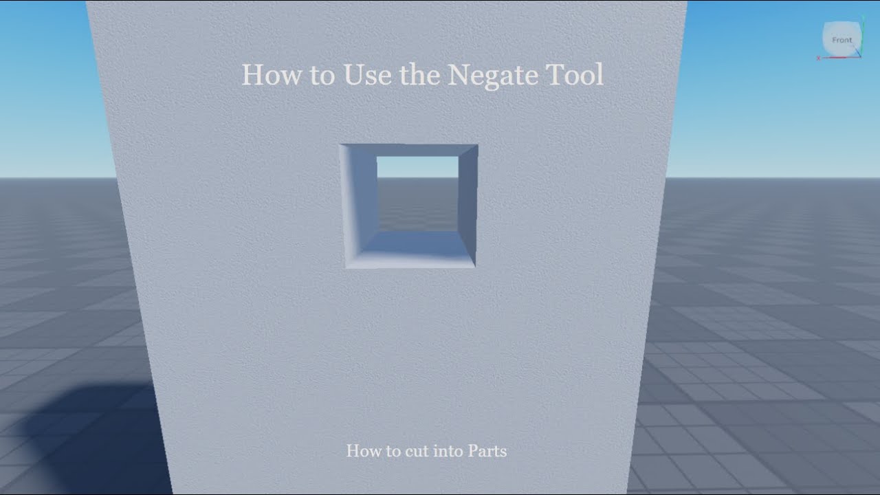 How to Use the Negate Tool | Roblox Studio | Renewed - YouTube