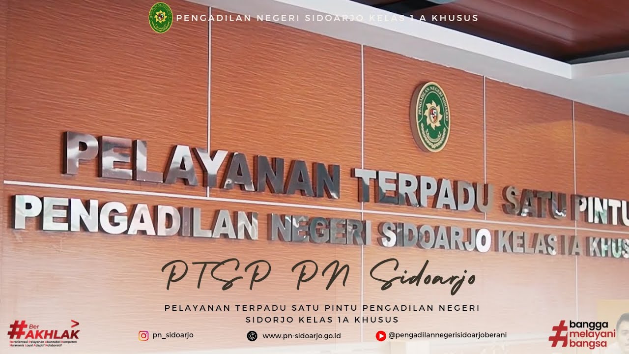 Pelayanan Terpadu Satu Pintu (PTSP) Pengadilan Negeri Sidoarjo Kelas 1A ...