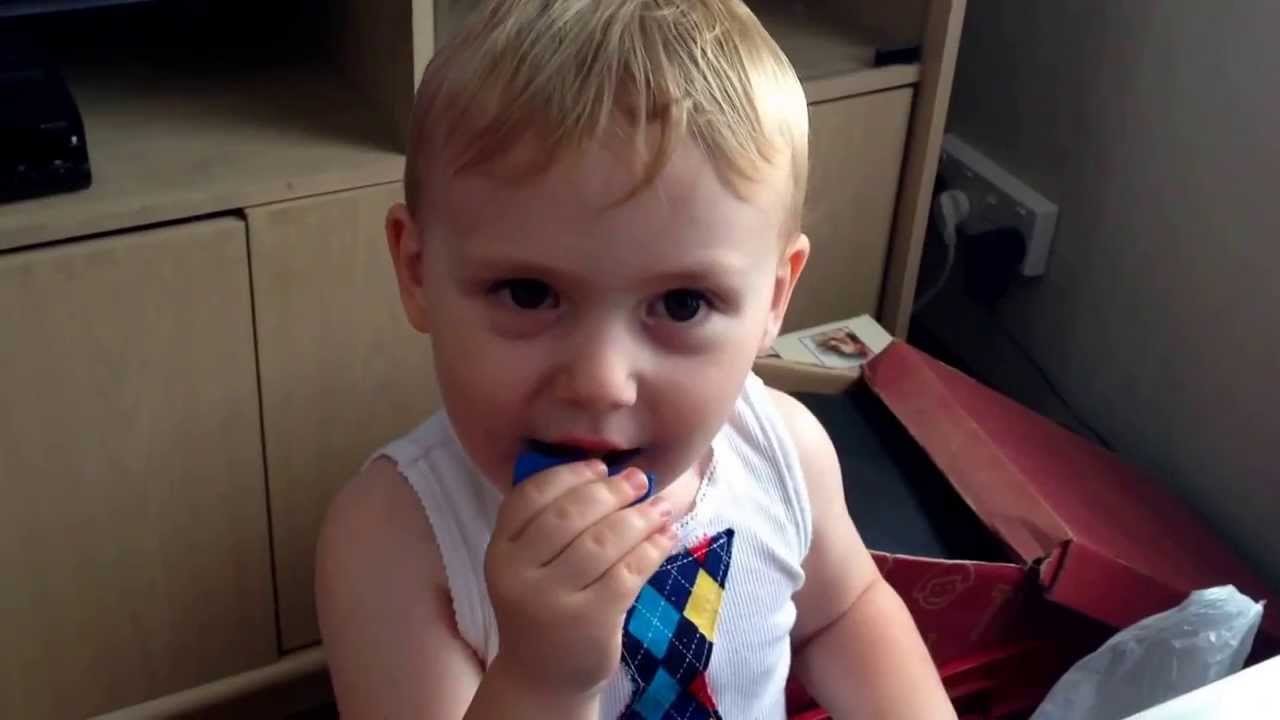 Zac eating a Lego brick. - YouTube