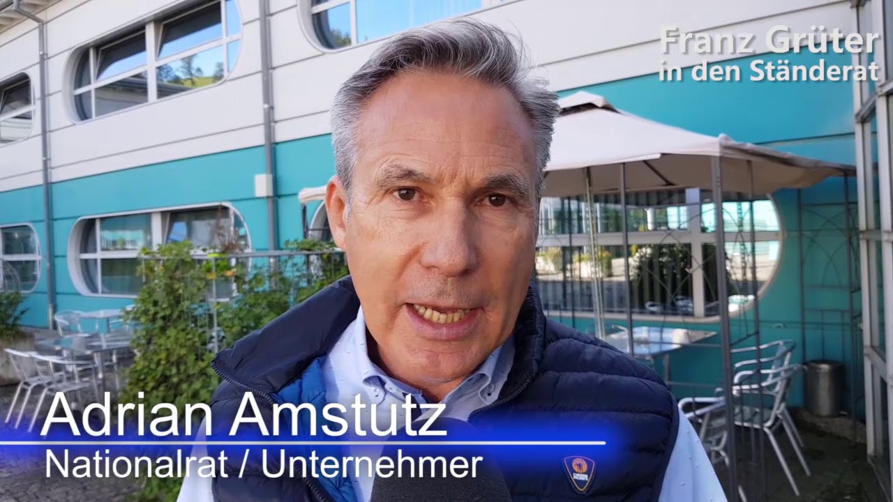 Nationalrat Adrian Amstutz zur Ständeratswahl im Kanton Luzern - YouTube