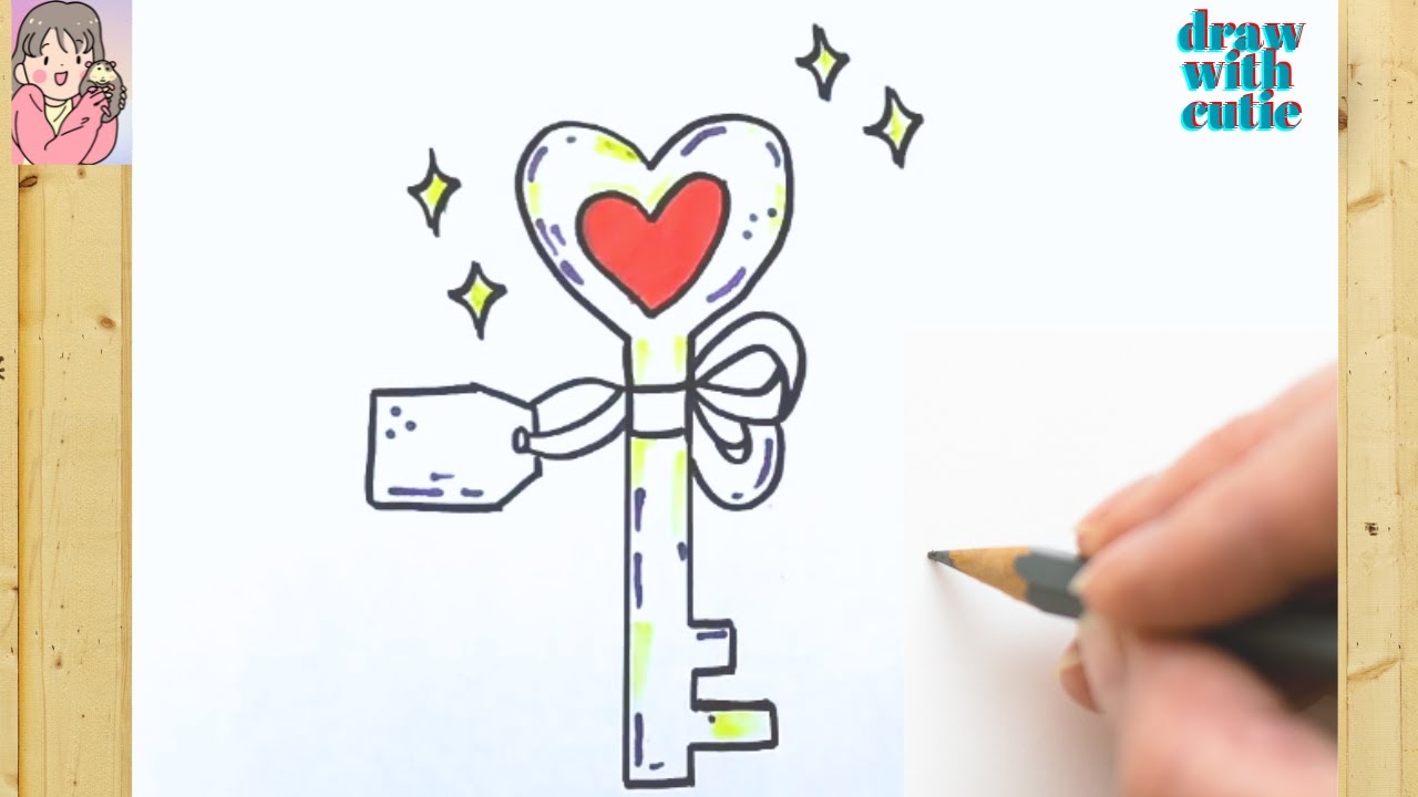 How to draw a key 🔑 Key Drawing Easy - YouTube