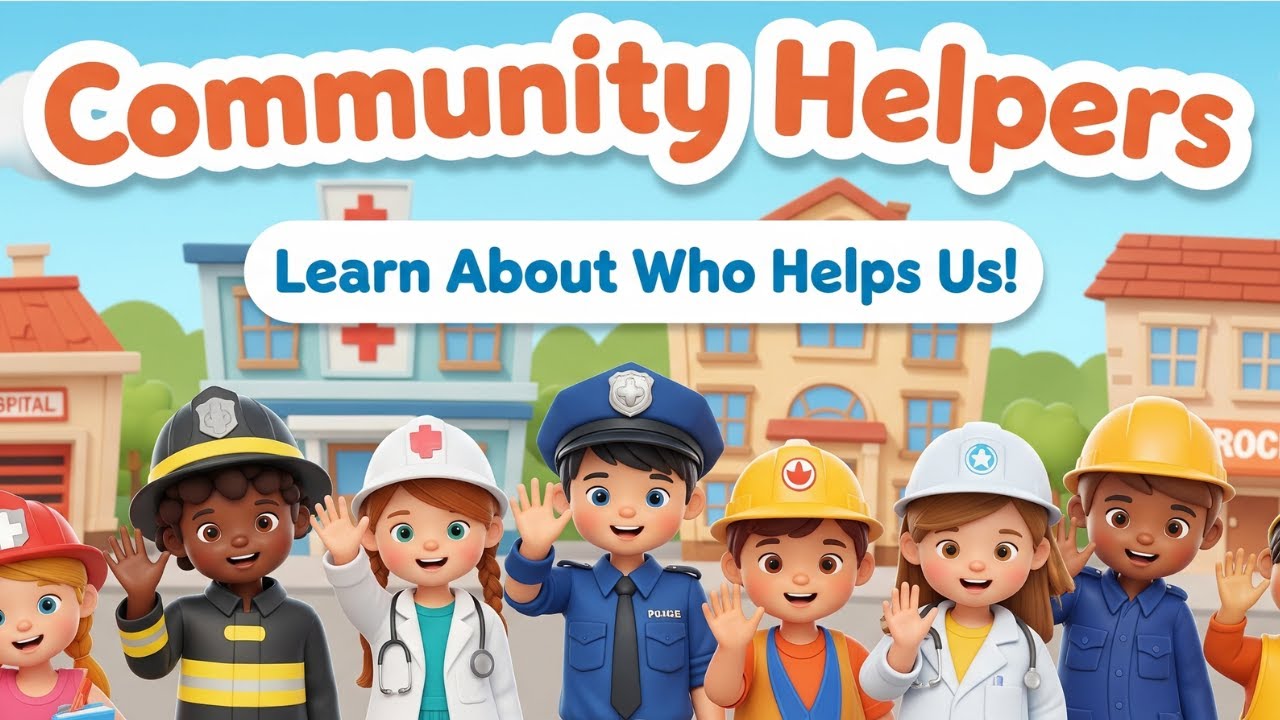 Community Helpers for Kids | Doctor, Teacher, Police, Firefighter ...
