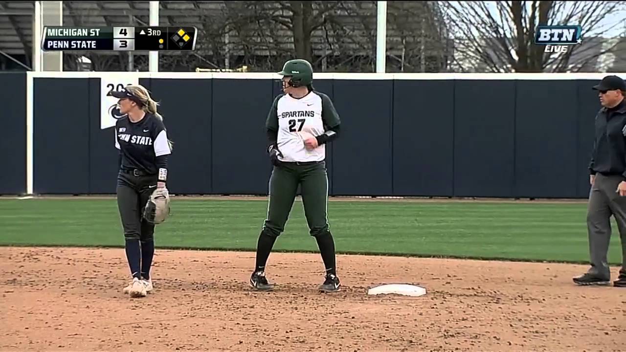 Ebonee Echols Speeds Around the Bases and Makes it Home vs. Penn State ...
