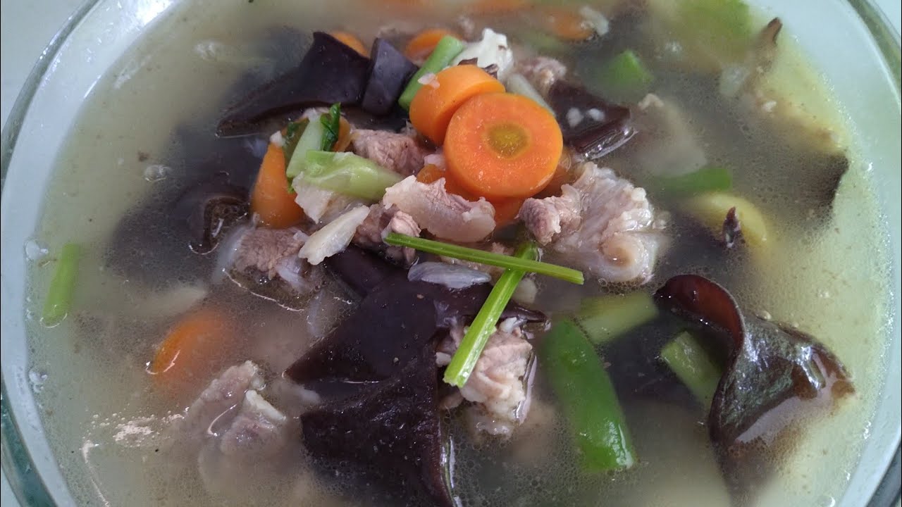 masak sop daging jamur kuping resep rumahan - YouTube