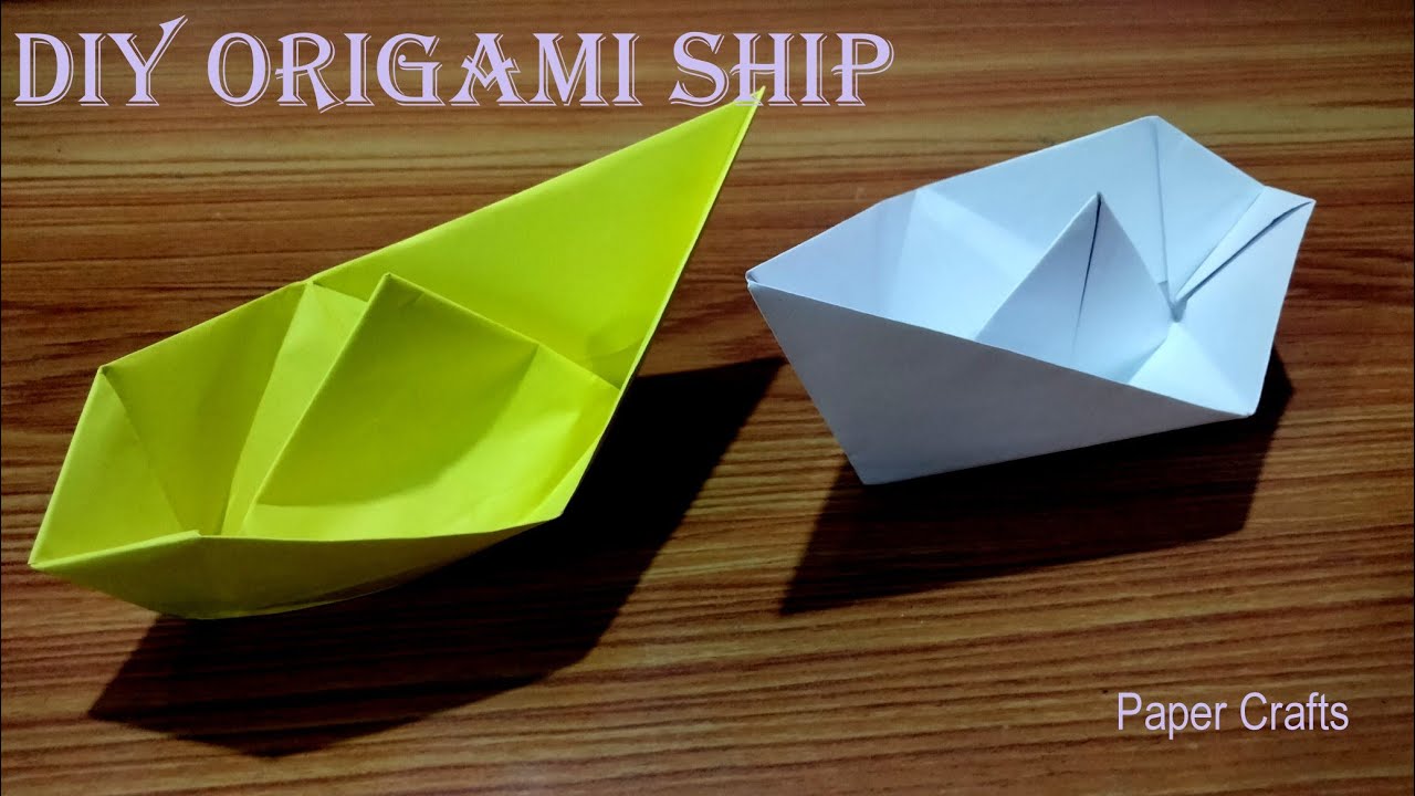 DIY Origami Ship | How to make paper ship origami part 2 | Origami ship ...