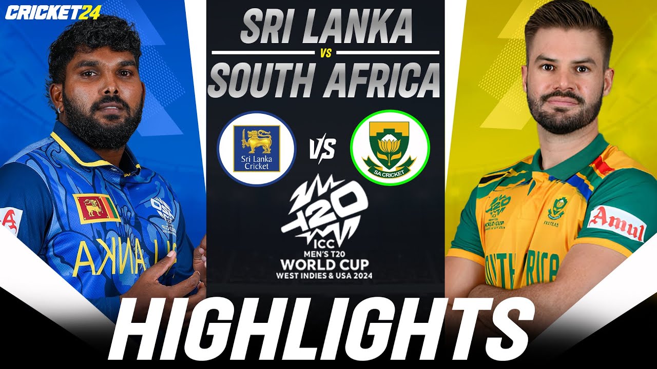 Sri Lanka vs South Africa - T20 World cup 2024 highlights - Match 4 ...