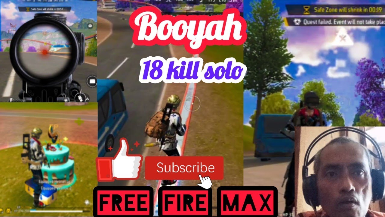 BATTLE ROYALE SOLARA 18 KILL SOLO GAME FREE FIRE MAX - YouTube