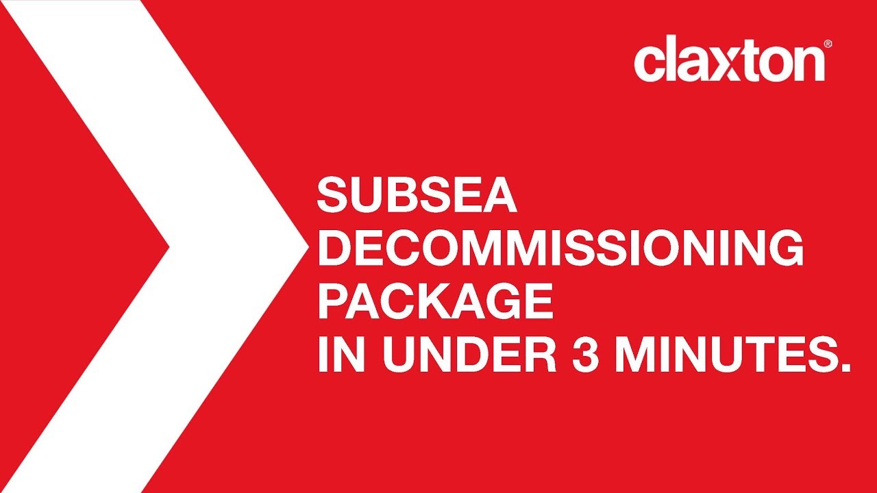 Claxton's Subsea Decommissioning Package in under 3 minutes - YouTube