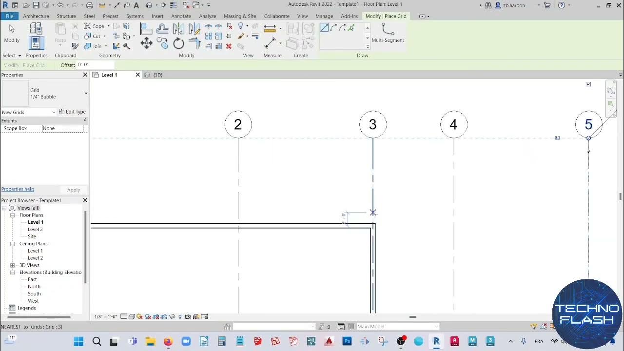 How To Make Grid Lines|Revit - YouTube