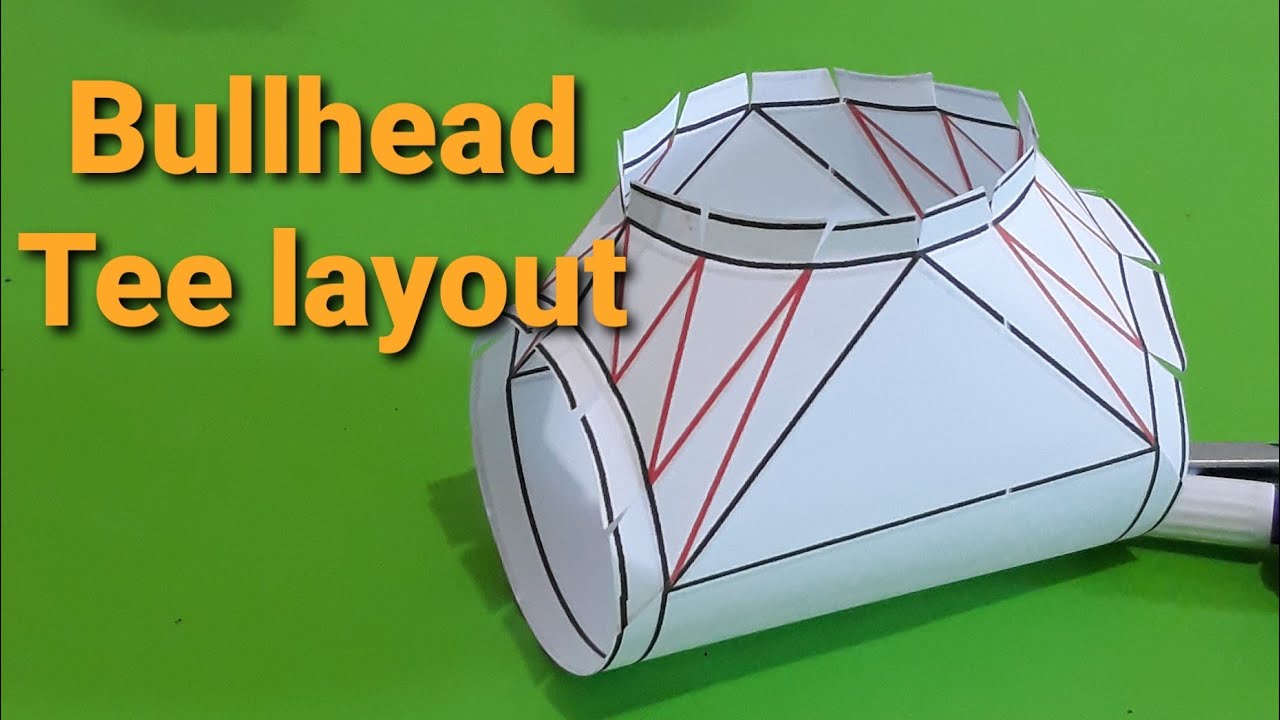 Bullhead Tee layout transition/Spiral Duct Fitting - YouTube