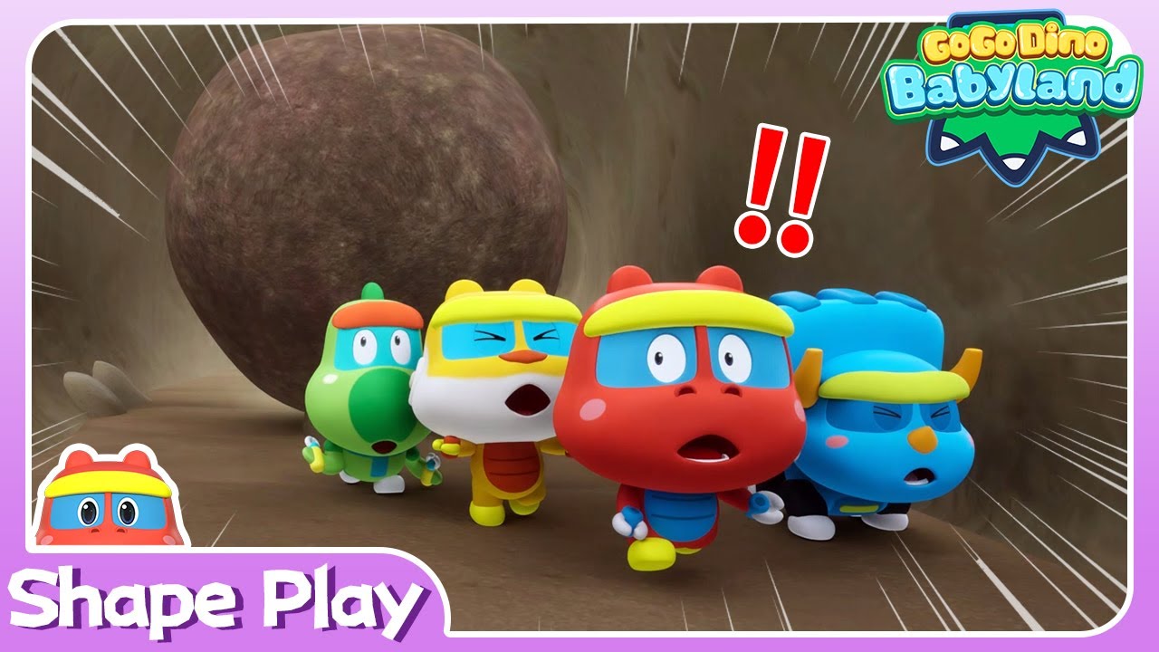 [Learn Shape with GOGODINO Babyland] 01 Escape the Cave | Kids Learning ...