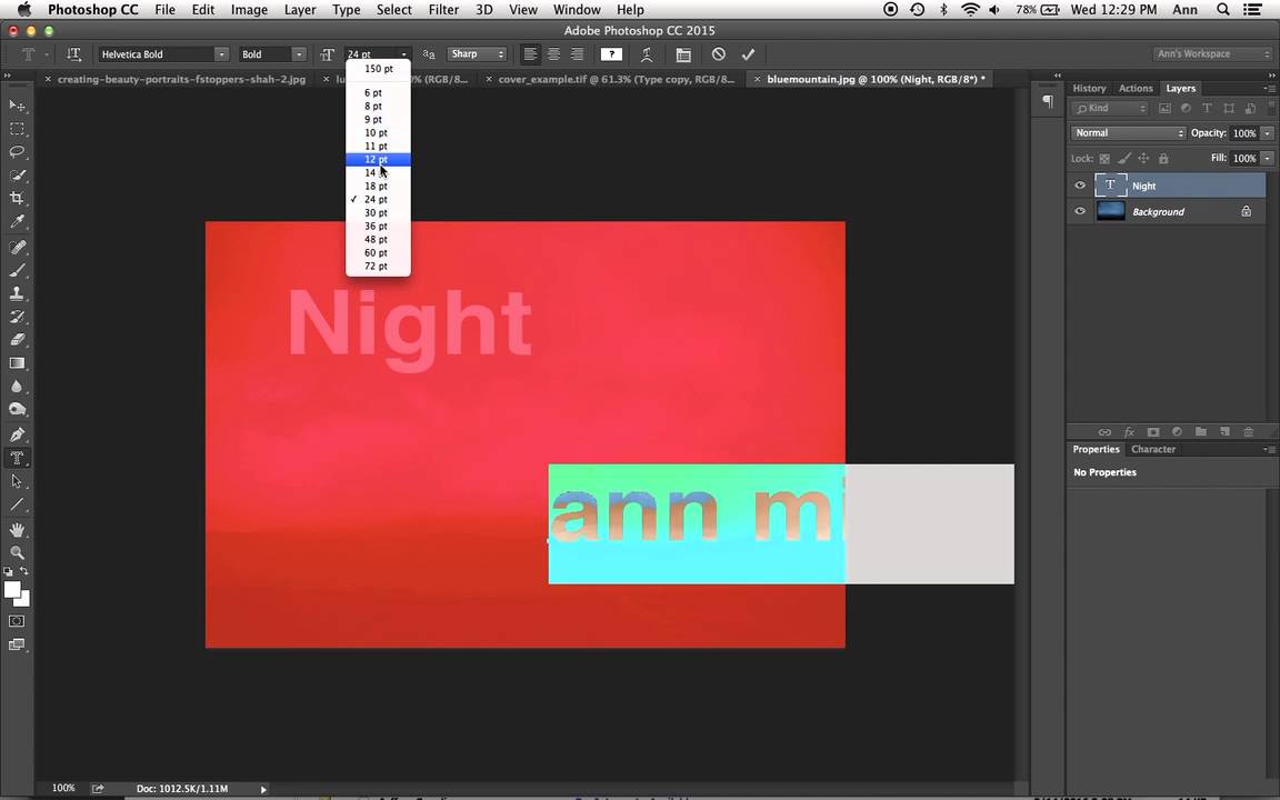 Using the Type Tool in Photoshop - YouTube