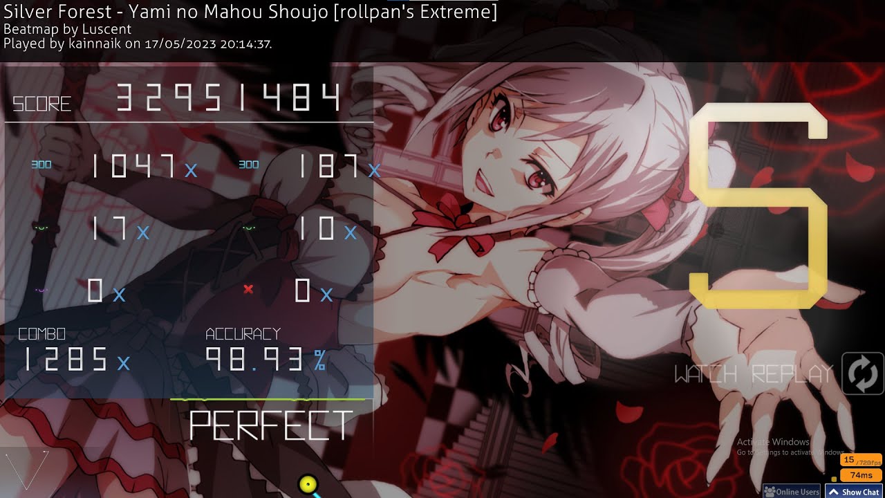 OSU! Yami no mahou shoujou FC Liveplay 449PP - YouTube