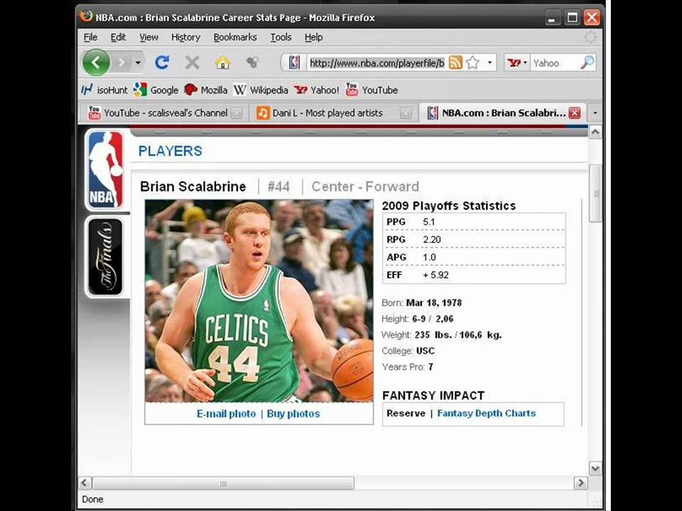 [1080p HD VERSION] NBA SPECIAL: BRIAN SCALABRINE 2008 - 2009 HIGHLIGHTS ...