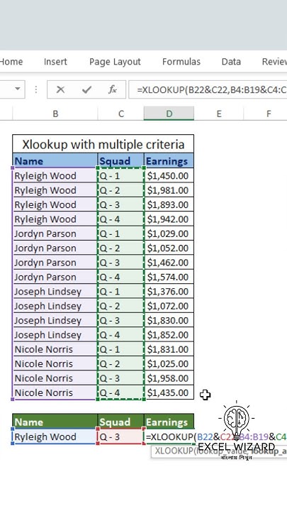 Multiple Criteria Xlookup - YouTube