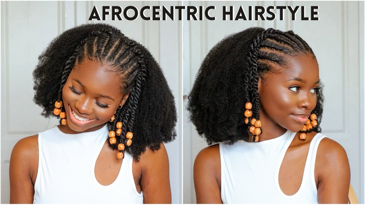 😍 No Tension! Effortless AFRO look tutorial using hergivenhair half wig ...
