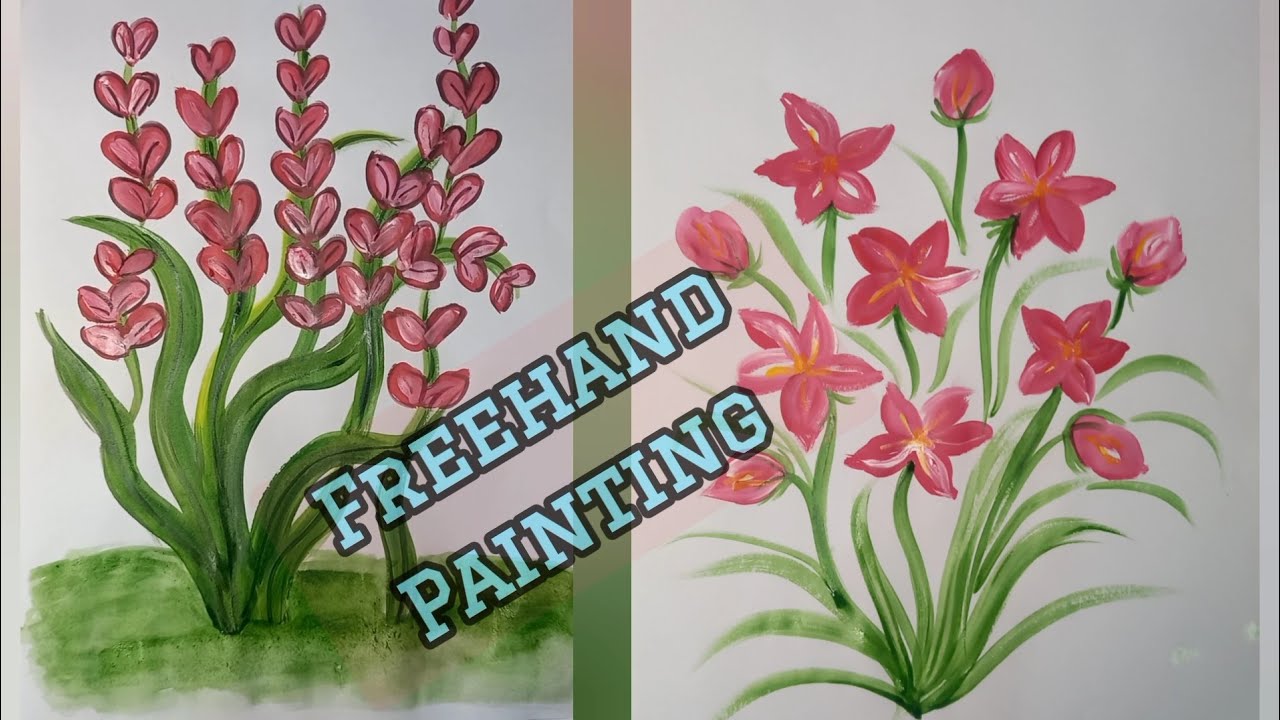 Freehand Painting || Flowers || - YouTube