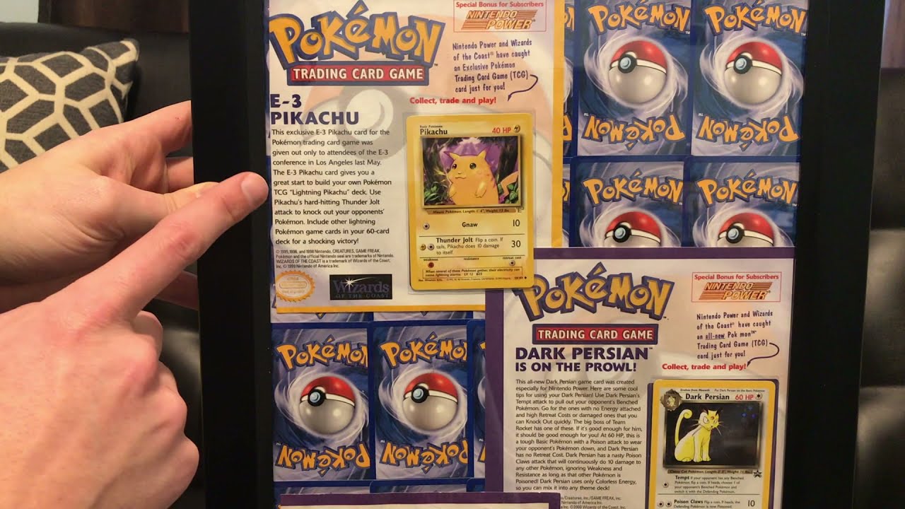 E3 Pikachu & Mewtwo! Vintage Nintendo Power Pokemon Card Display! - YouTube