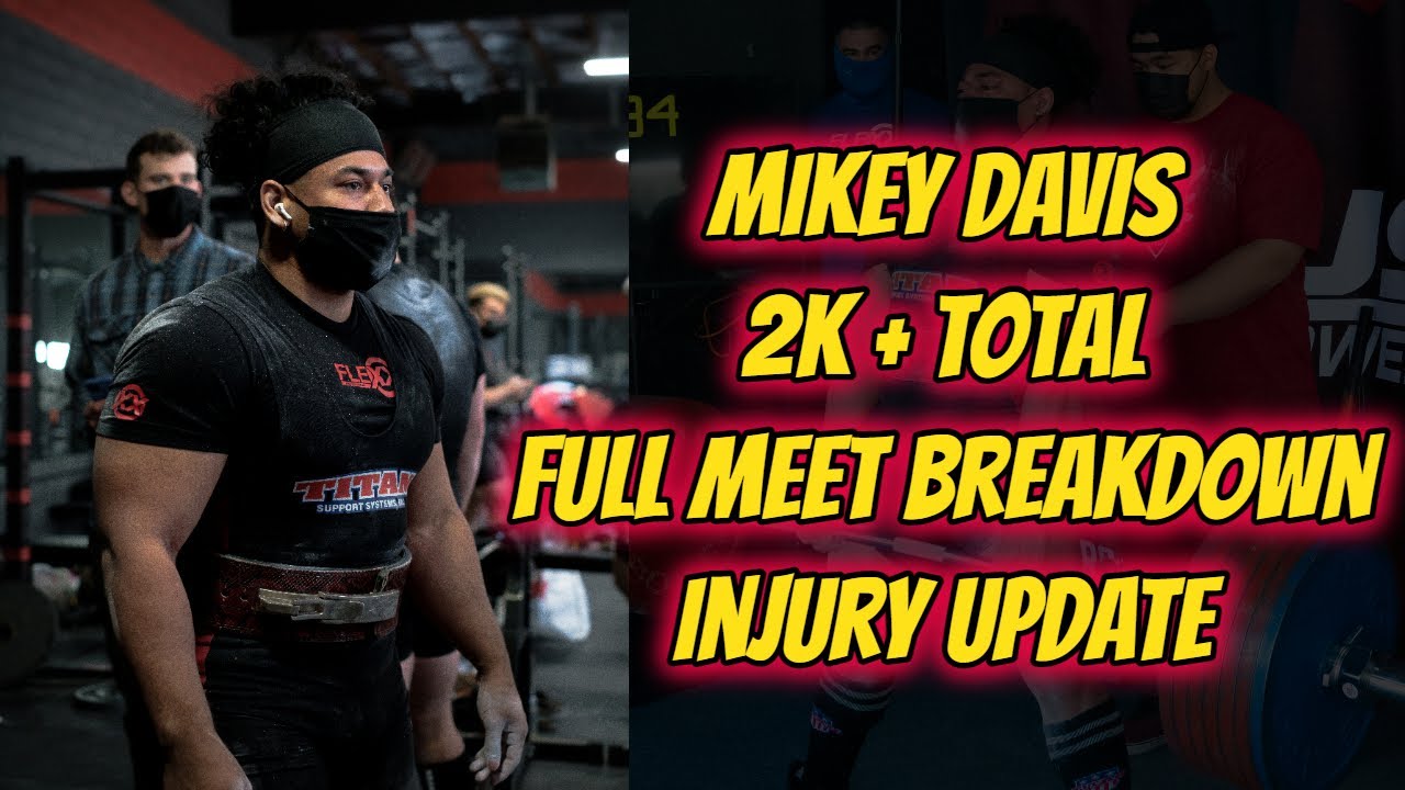 Mikey Davis 105kg 2017lbs Total 2nd All Time | Full Meet Breakdown ...
