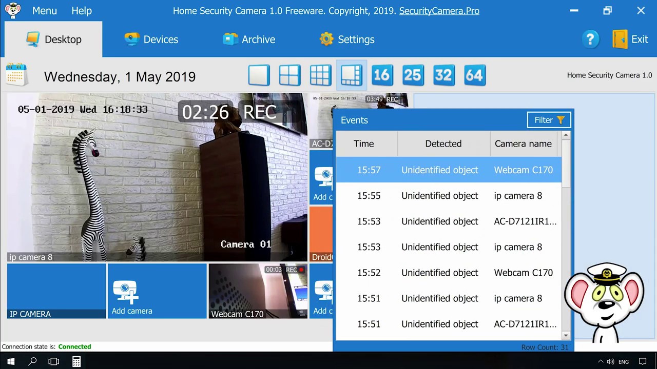 Home Security Camera - free video surveillance software - YouTube