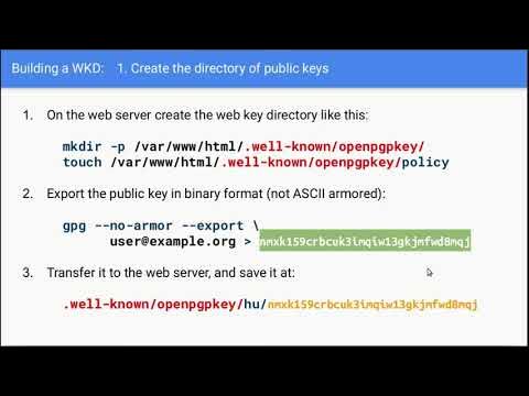 OpenPGP Web Key Directory (WKD) - YouTube